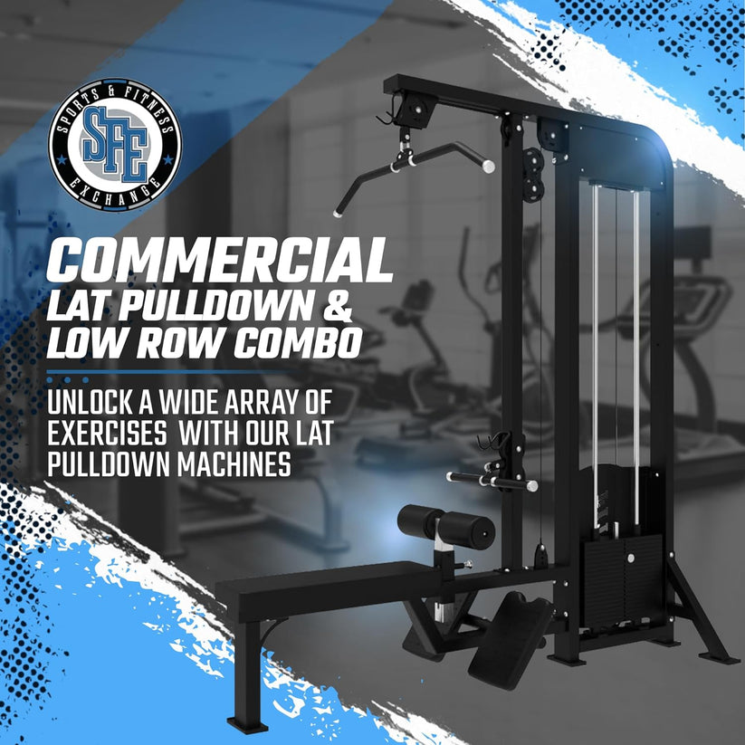 Lat Pulldown & Low Row Combo Machine | 250lb Weight Stack