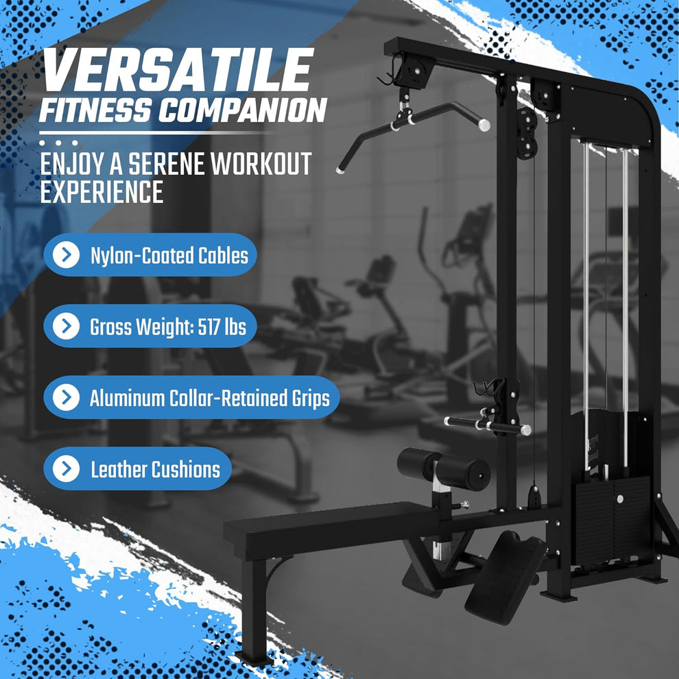 Lat Pulldown & Low Row Combo Machine | 250lb Weight Stack